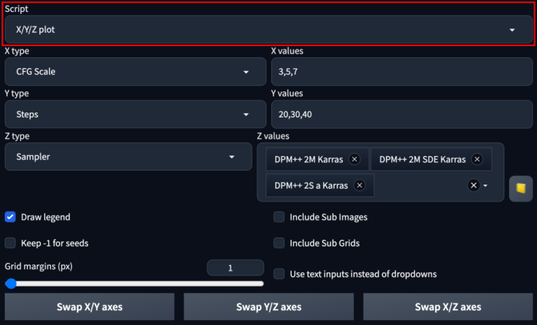 WebUI XYZ plot 사용법 | 다양한 테스트 자동화 - AIPOQUE